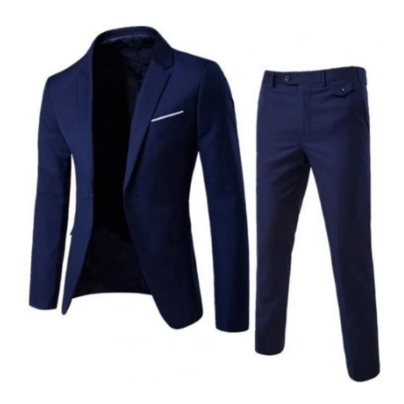 Jual Setelan Jas Blazer Pria Set Jas Pria Formal 2in1 High Twist | Shopee Indonesia