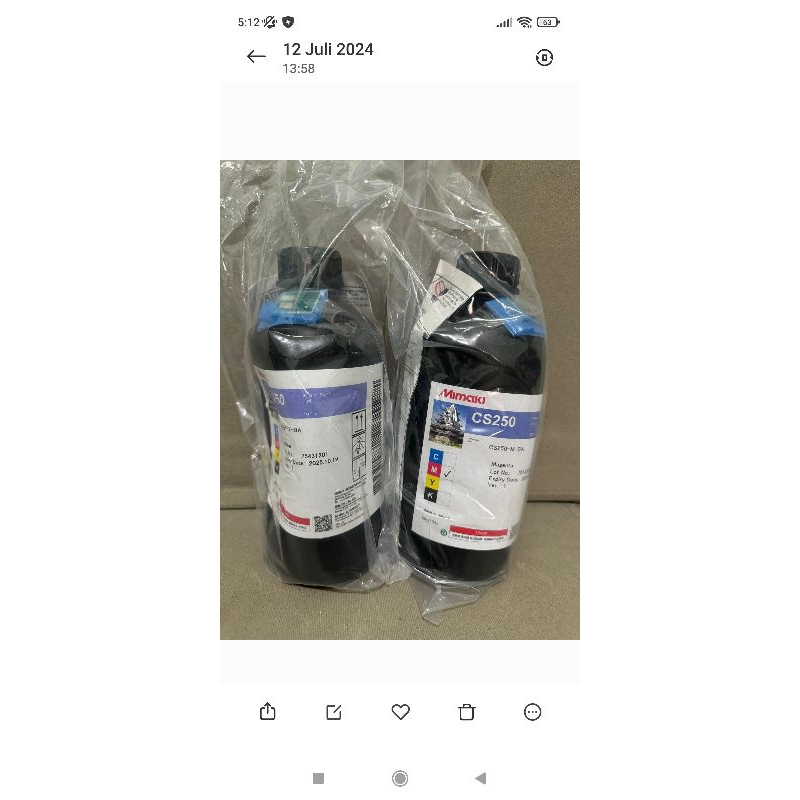 Jual Tinta Mimaki CS250 1 Liter Original | Shopee Indonesia