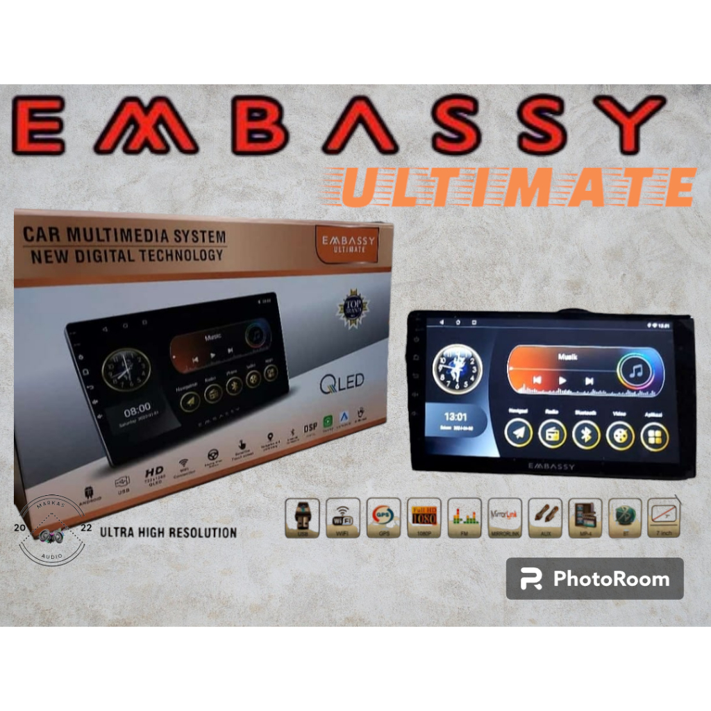 Jual Head unit Android Embassy 9 Inch dan 10 Inch Memory 2/32 Carplay ...