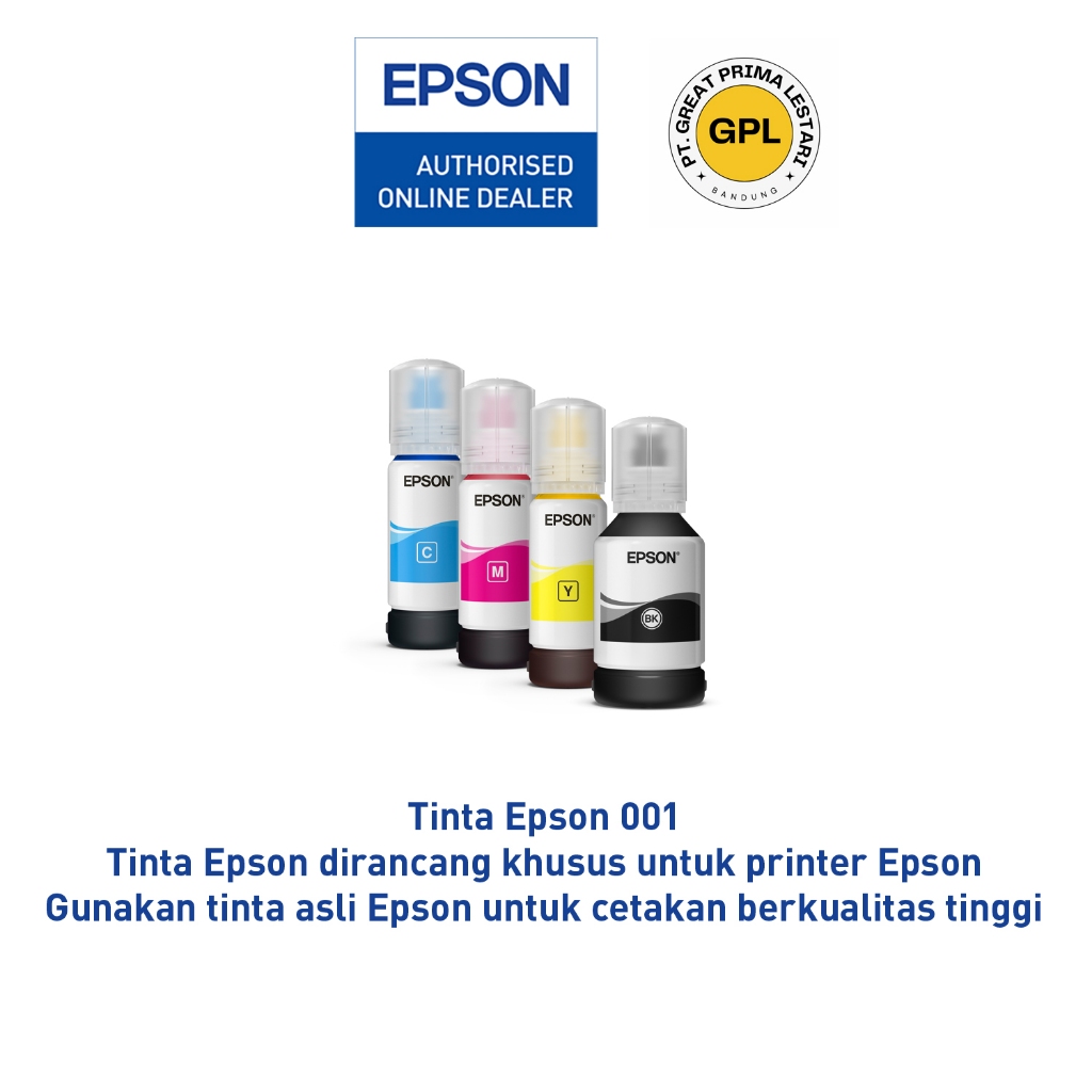 Jual Tinta Epson 001 Black Cyan Magenta Yellow Original - Epson L4260 ...