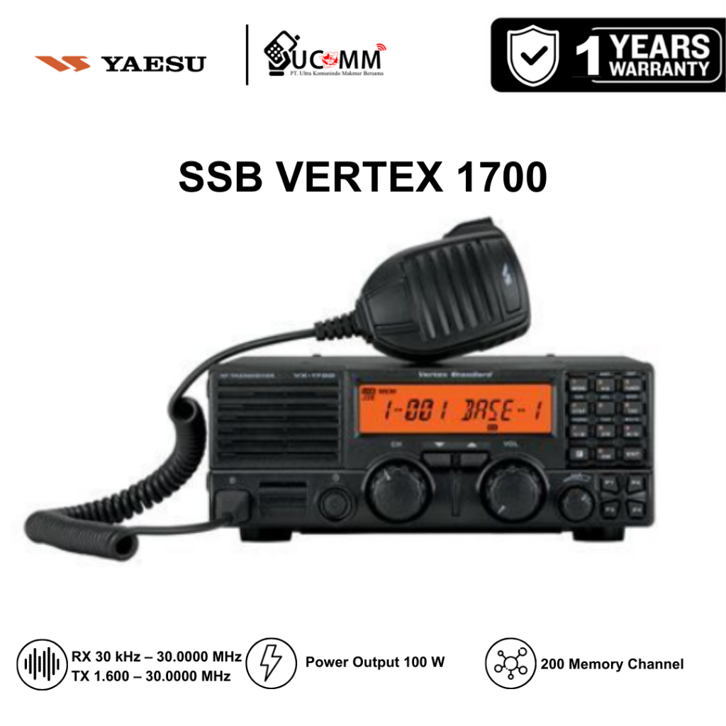 Jual Vertex Standard VX-1700 Radio Rig SSB HF Transceiver | Shopee ...