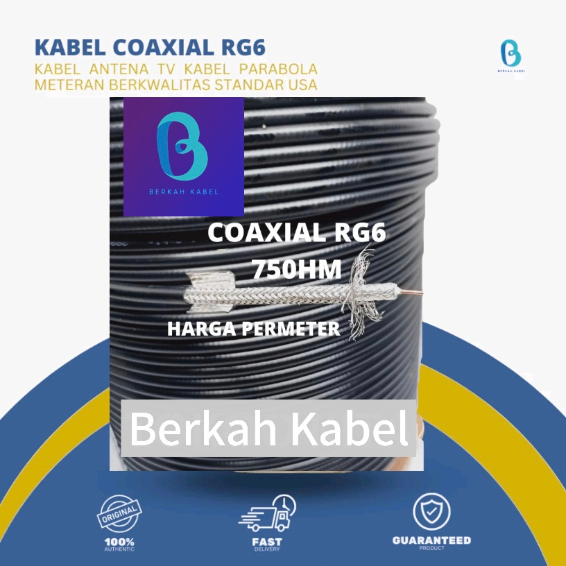 Jual KABEL COAXIAL RG6 KABEL ANTENA TV KABEL PARABOLA METERAN BERKWALITAS STANDAR USA | Shopee ...