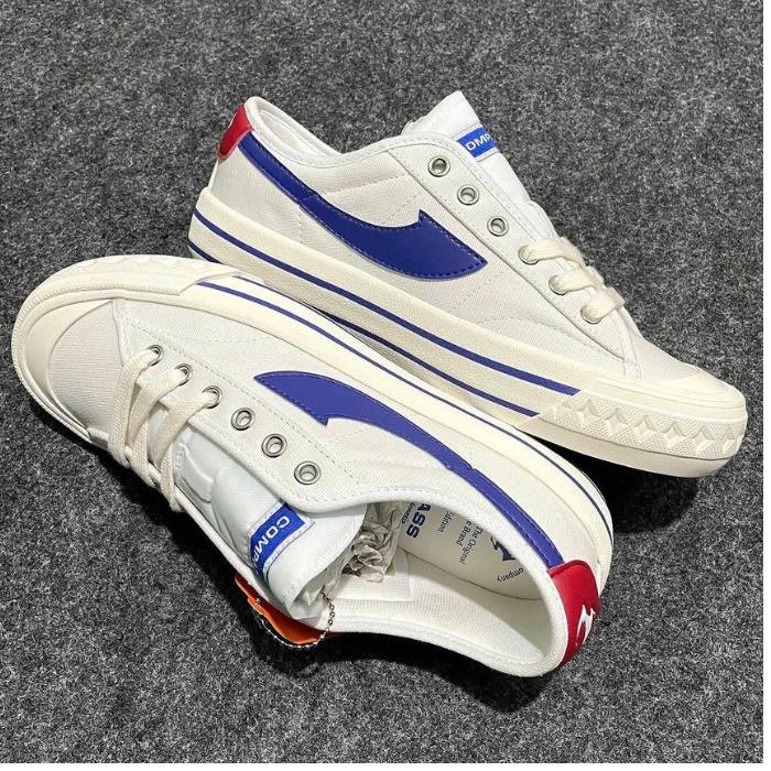 Jual (ORIGINAL 100%)SEPATU COMPASS RETROGRADE LOW WHITE BLUE/black ...