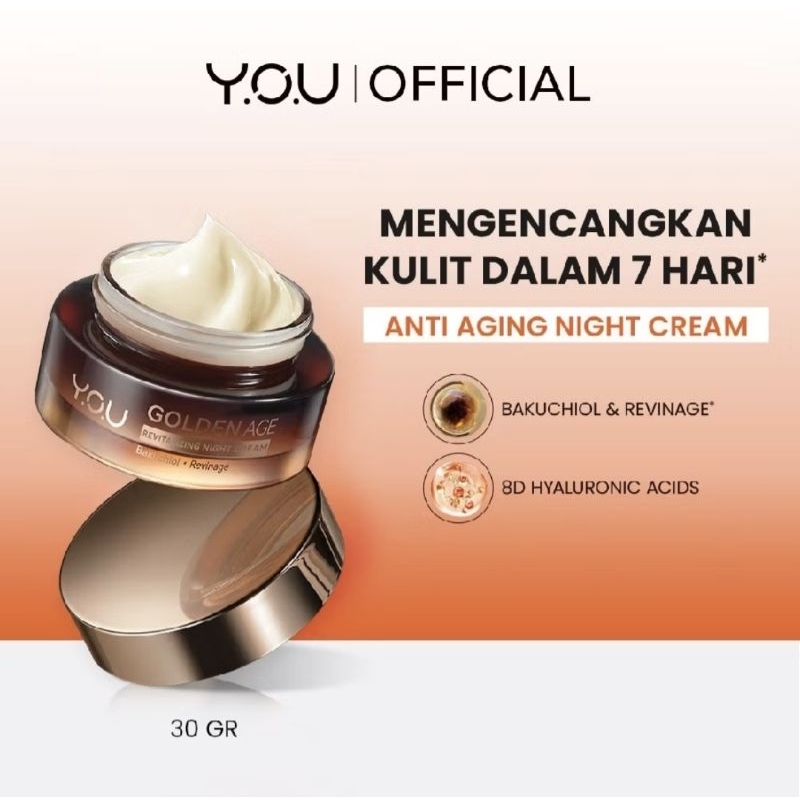 Jual YOU Golden Age Revitalizing Night Cream 30g & 18g[Overnight Skin ...