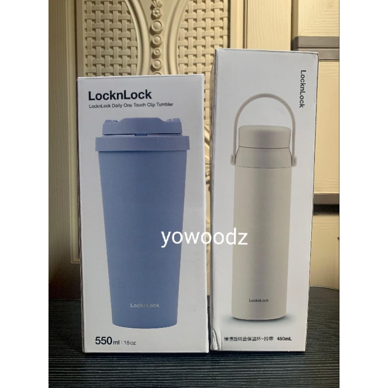 Jual (NEW) LocknLock One Touch Clip Tumbler Light Blue 550ML Wanna Be Screw Ivory 450ML | Shopee ...