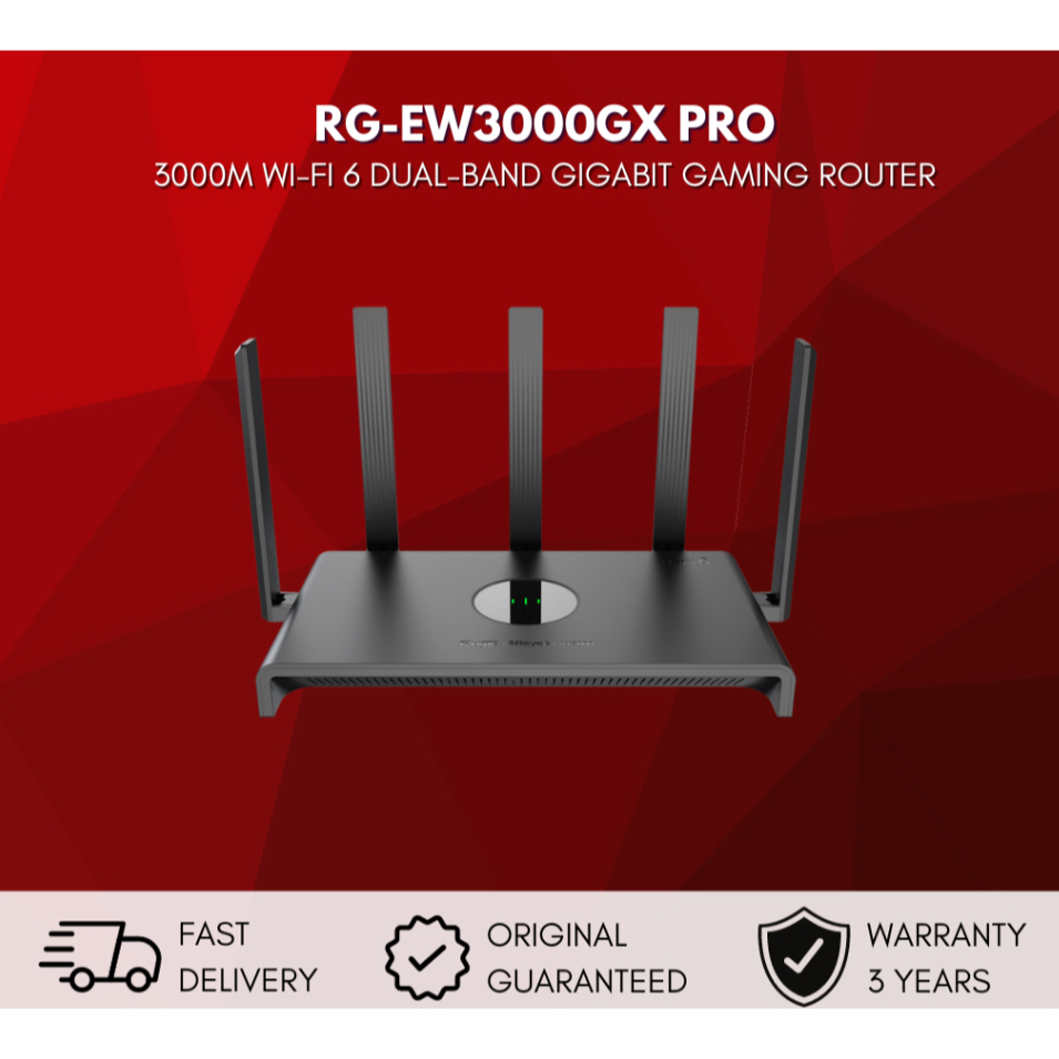 Jual RG-EW3000GX PRO RUIJIE REYEE 3000M Wi-Fi 6 Dual Band Gigabit ...