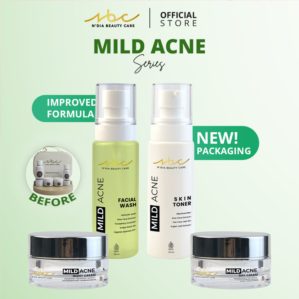 Jual NBC MILD ACNE SERIES - ACNE CARE KIT | Shopee Indonesia