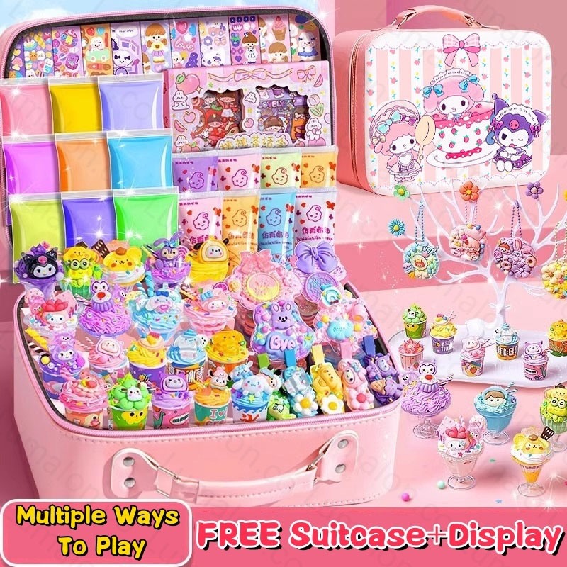 Jual DIY Anak Edukasi Mainan lem krim Icecream Clay Making kit ...