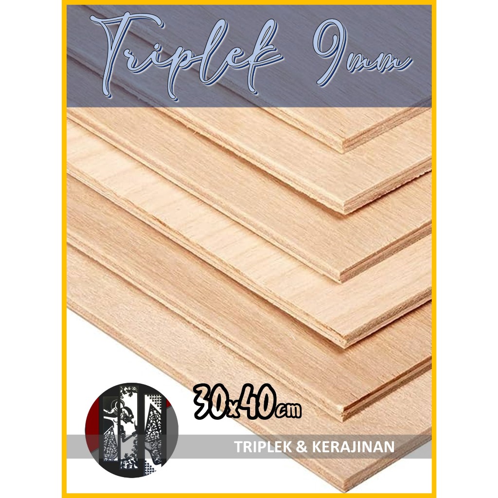 Jual Triplek 9mm 30x40 cm Kualitas Premium Plywood Multiplek 9 mm 30 x ...