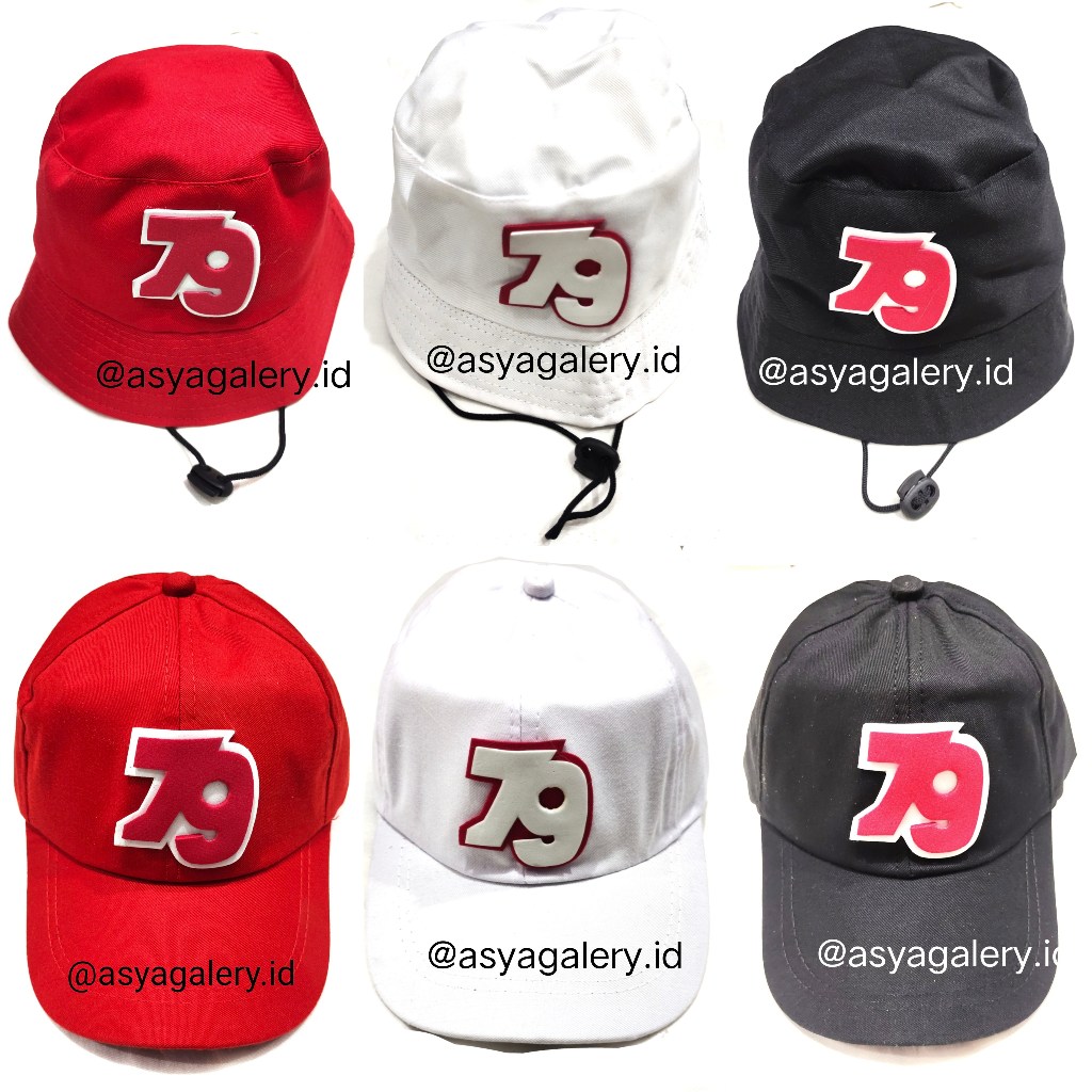 Jual Topi HUT kemerdekaan RI Merah Putih/Topi Logo HUT RI 79/Topi 17 ...