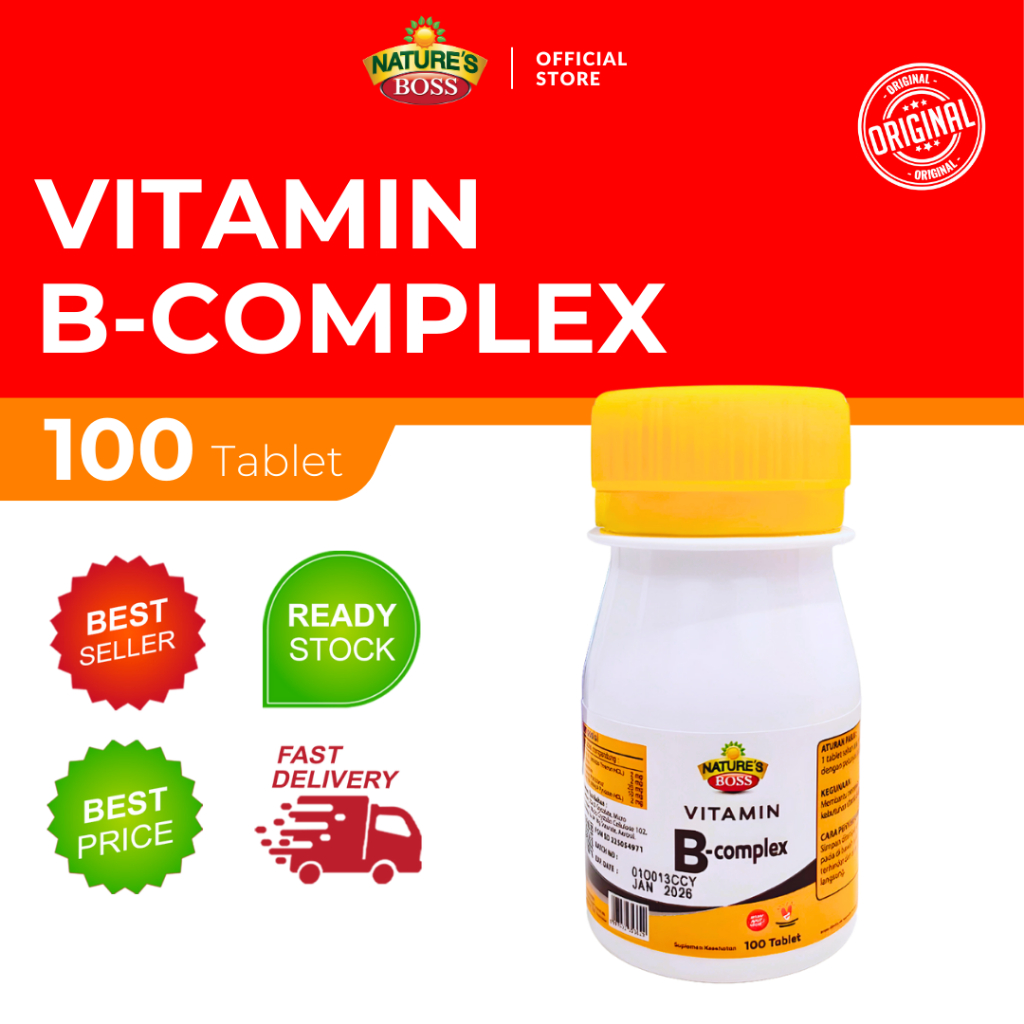 Jual NATURES BOSS VITAMIN B COMPLEX ISI 100 TABLET - SUPLEMEN KESEHATAN ...