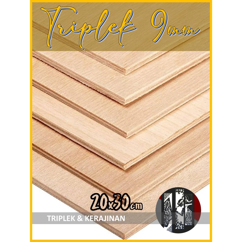 Jual Triplek 9mm 20x30 cm Kualitas Premium Plywood Multiplek 9 mm 20 x ...