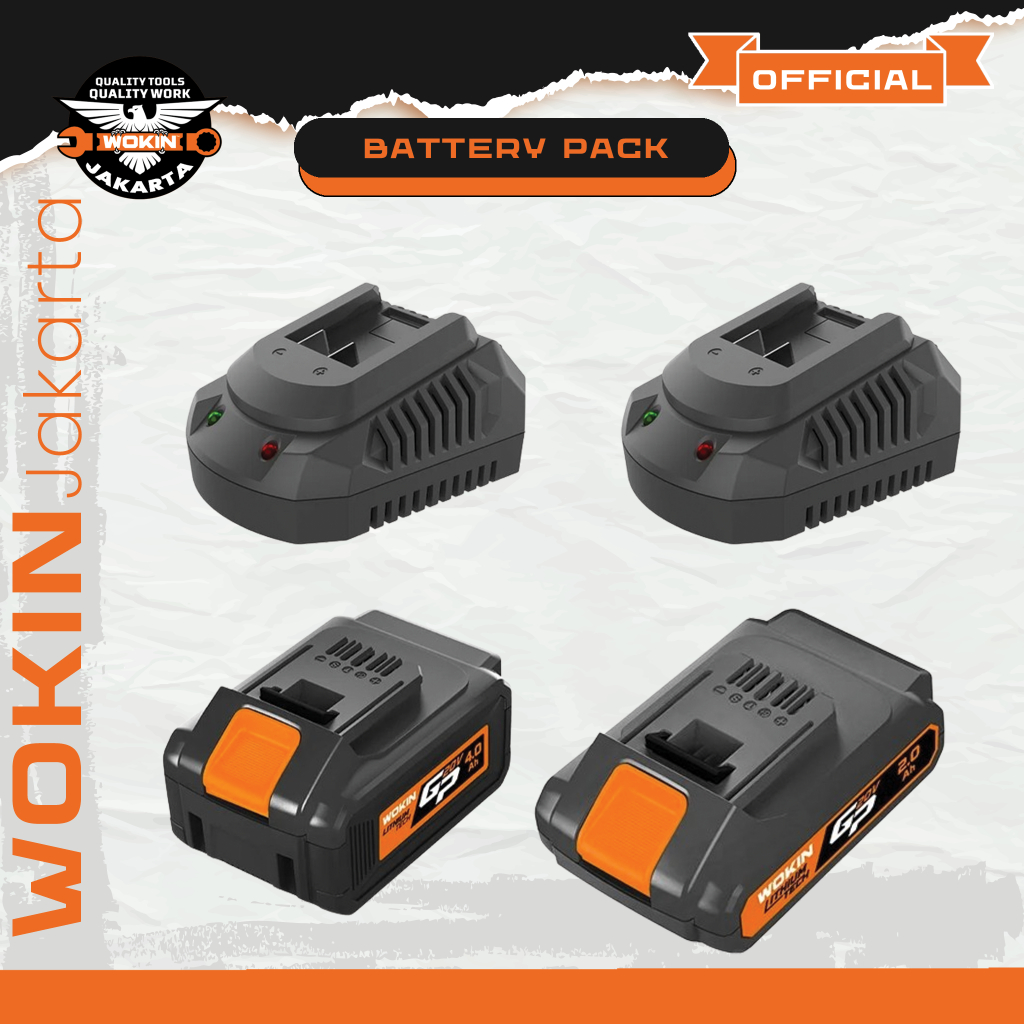 Jual Li-ion Battery Pack Wokin 2,4A | Baterai Cordless Tools Wokin 4A ...