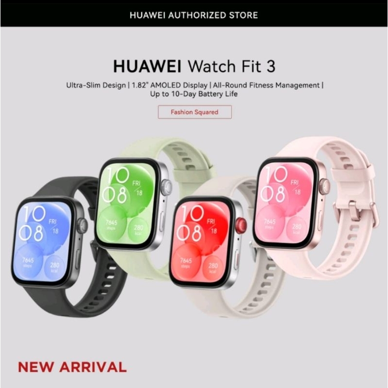 Jual [BARU] HUAWEI WATCH FIT 3 Smartwatch | Ultra-Slim Bezel-Free ...