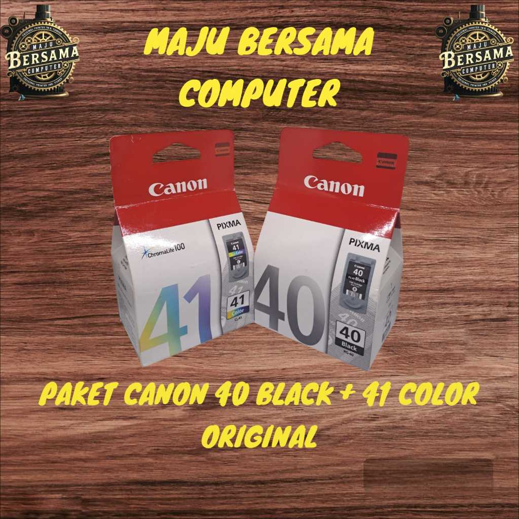Jual tinta cartridge canon 40 black/41 color original | Shopee Indonesia