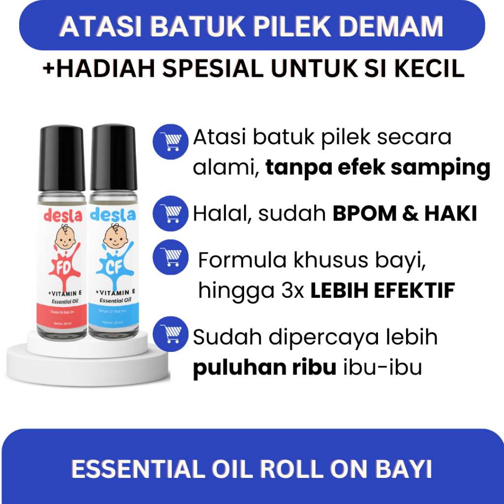 Jual [HARGA TERMURAH] Desla (Cessa Alternatif) Cough Flu & Fever Bayi Essential Oil Roll On ...