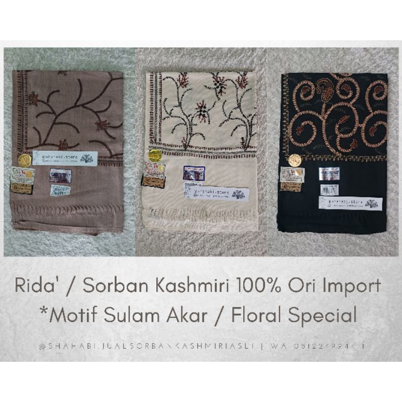 Jual Surban Kashmiri Edisi Spesial Motif Akar Sorban Habib / Rida ...