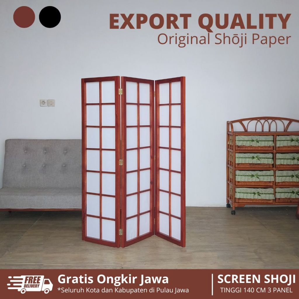 Jual Partisi Shōji 140 3P Pembatas Ruangan Lipat Sekat Sketsel Penyekat ...