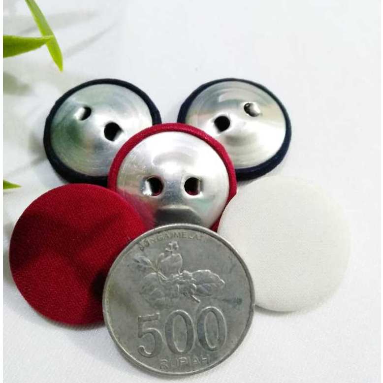 Jual Kancing Bungkus Kain Diameter 2.5cm isi 10pcs Kancing Jas Besar ...