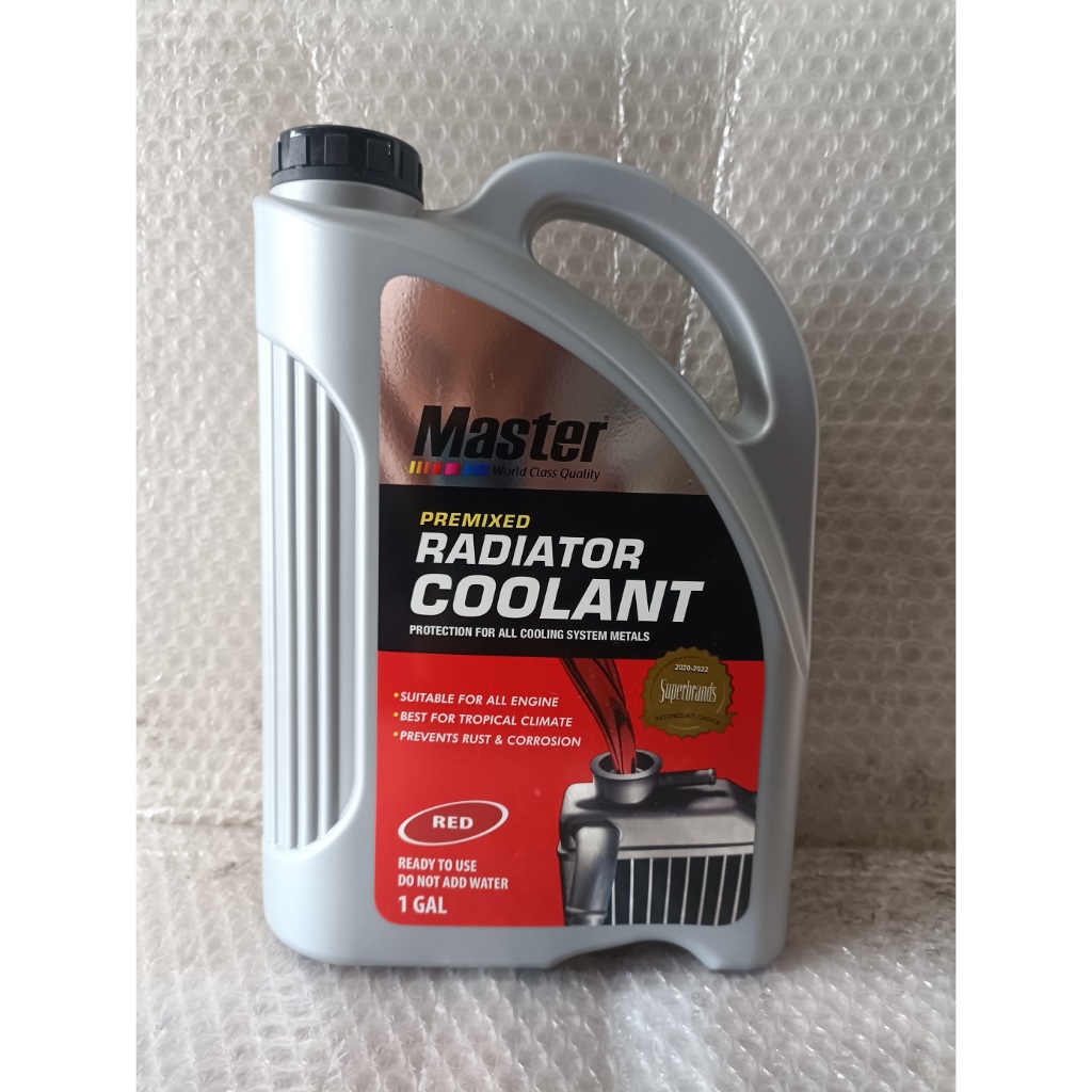 Jual Air Radiator Coolant Master Merah 4 Liter | Shopee Indonesia