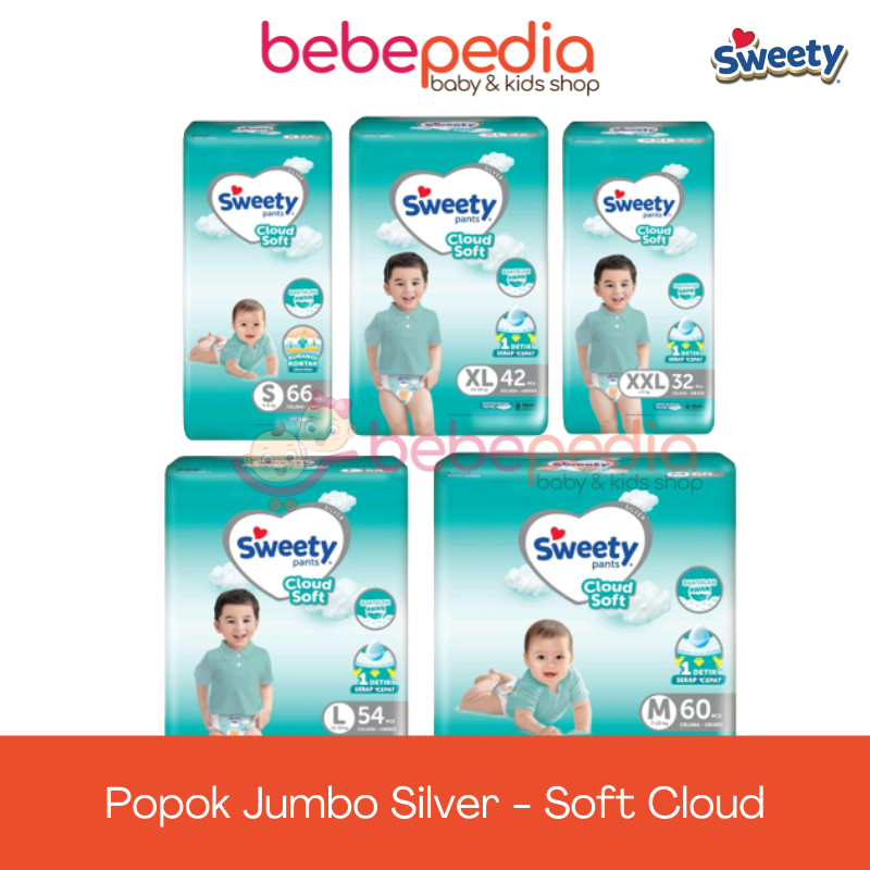 Jual Sweety Silver Pants Sweety Popok Celana S66 M60 L54 XL42 XXL36 ...
