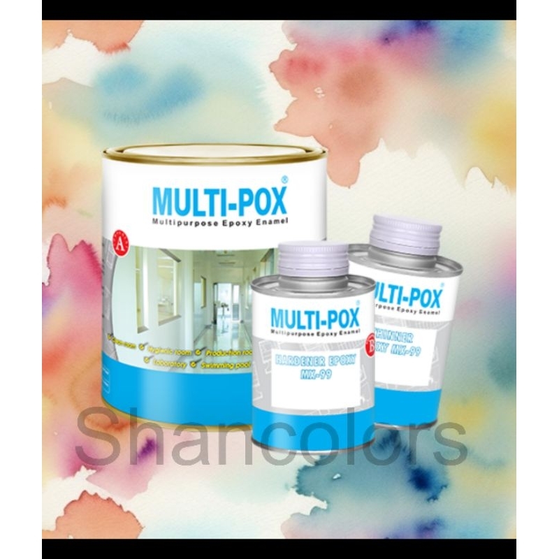 Jual CAT LANTAI GLOSY TAHAN GESEK EPOXY PROPAN MULTIPOX 99 SET 1 LITER ...