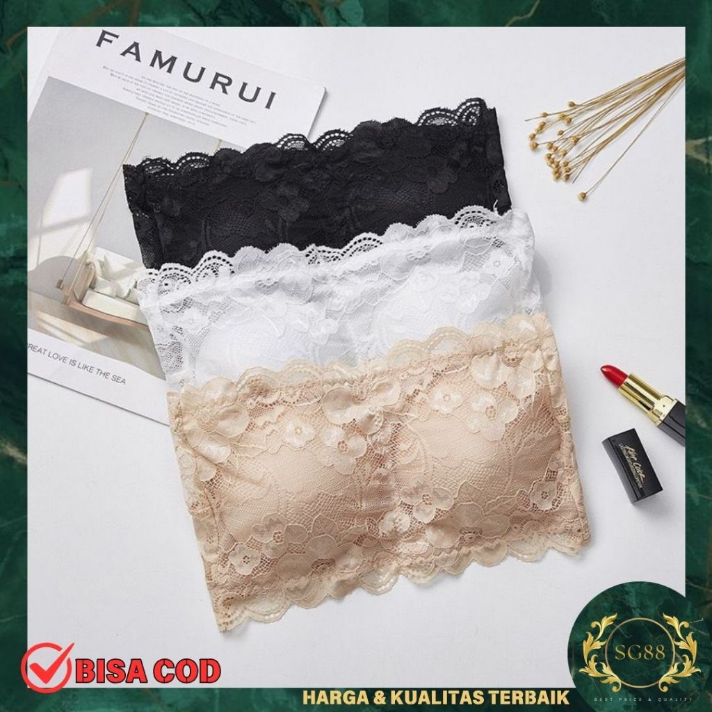 Jual Kemben Bra Push Up Bahan Lace Motif Bunga untuk Wanita Bahan Lace ...