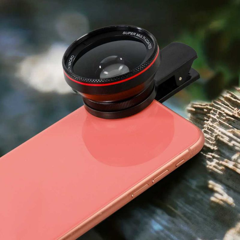 Jual Lensa Smartphone 2 in 1 Wide Angle 0.6X Macro 15X - TKS37 | Shopee ...