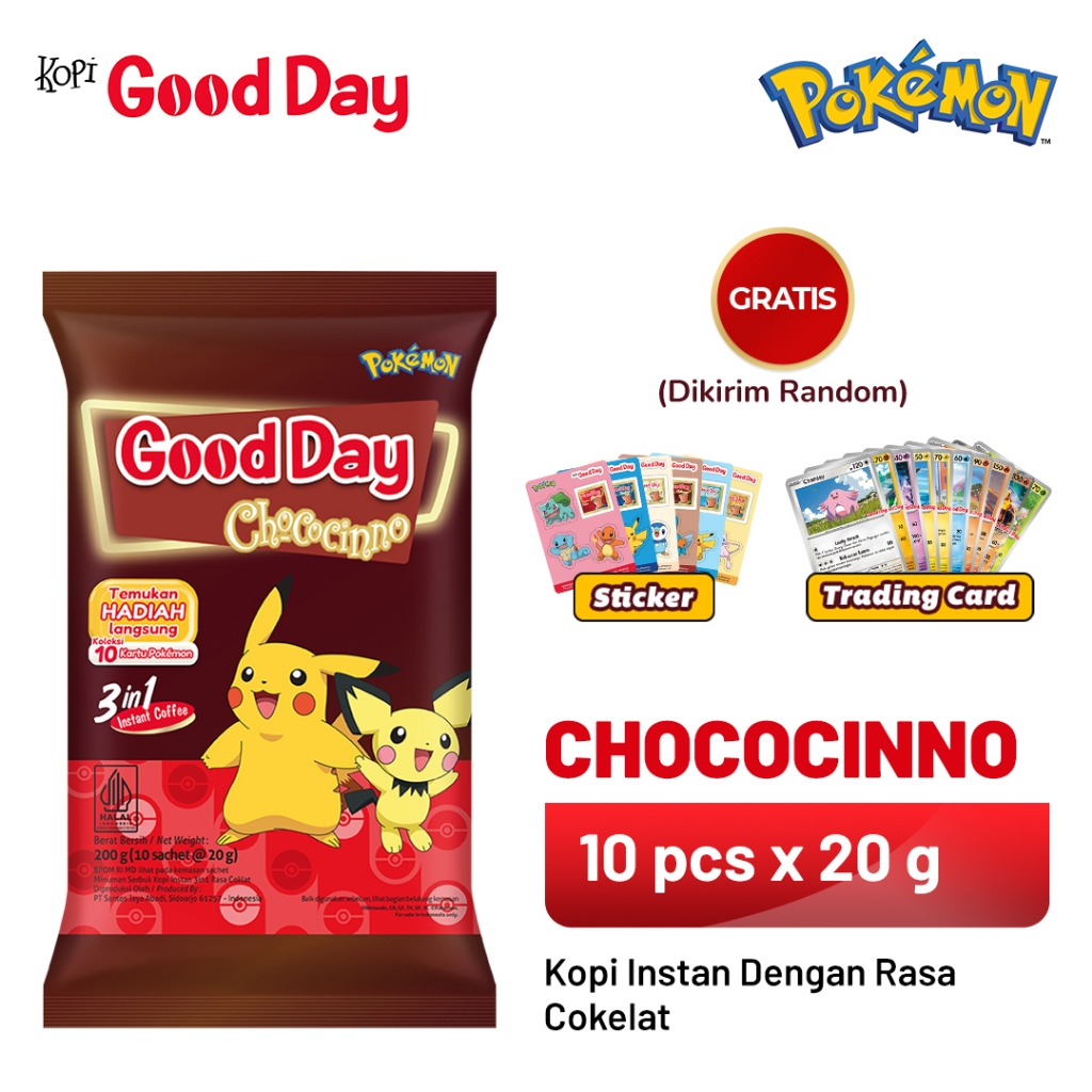 Jual GOOD DAY x Pokémon Chococinno 1 Pack (10 x 20 gr) | Shopee Indonesia
