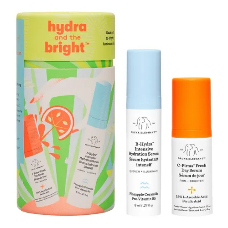 Jual DRUNK ELEPHANT HYDRA AND THE BRIGHT SKINCARE SET MINI C FIRMA + B ...