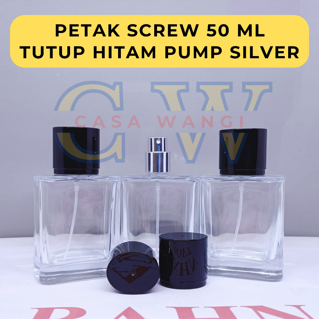 Jual (1 PCS) PETAK DRAT TUTUP HITAM UKURAN 50 ML.KOTAK SCREW UKURAN 50 ...