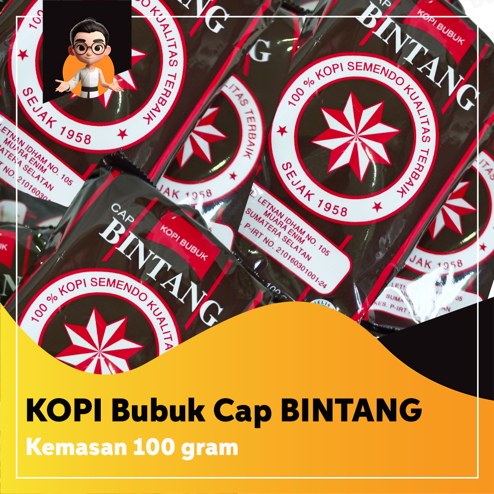 Jual KOPI BUBUK CAP BINTANG - KOPI SEMENDO KHAS MUARA ENIM 100 gram ...