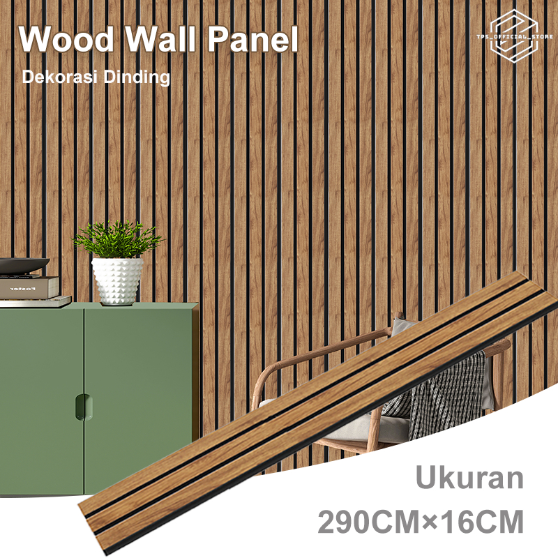 Jual Wood Wall Panel PVC Dinding150CM x 12MM 2.9Meter Wallpanel Wood Panel Motif Kisi Kisi Kayu ...