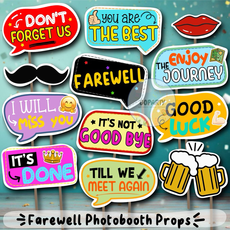 Jual FAREWELL PERPISAHAN GOODBYE PHOTOBOOTH PROPS DEKORASI TONGKAT FOTO ...