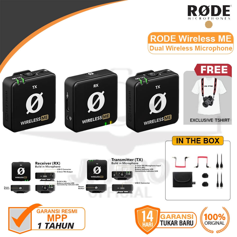Jual RODE Wireless ME Dual TX+TX+RX Compact Digital Wireless Microphone ...