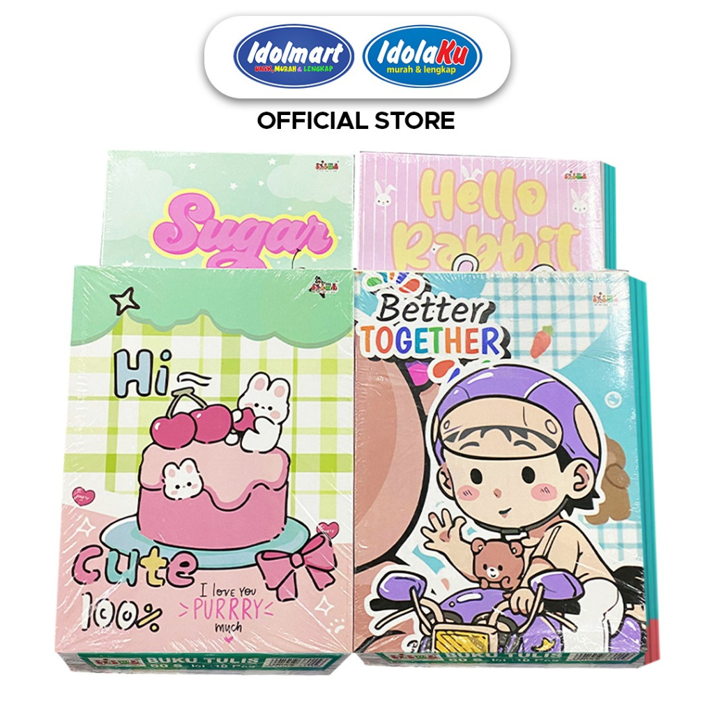 Jual IDOLAKU Buku Tulis SISWA isi 50 Lembar - 1 Pak isi 10 Buku ...