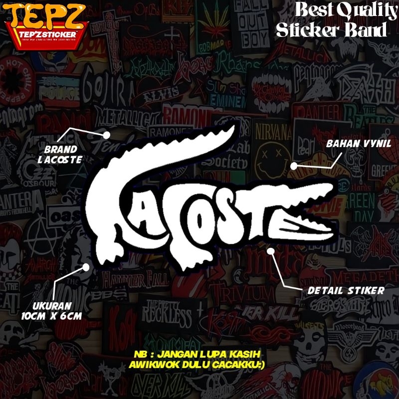 Jual STIKER STICKER (BRAND LACOSTE) STIKER BRAND|STIKER METAL|STIKER ...