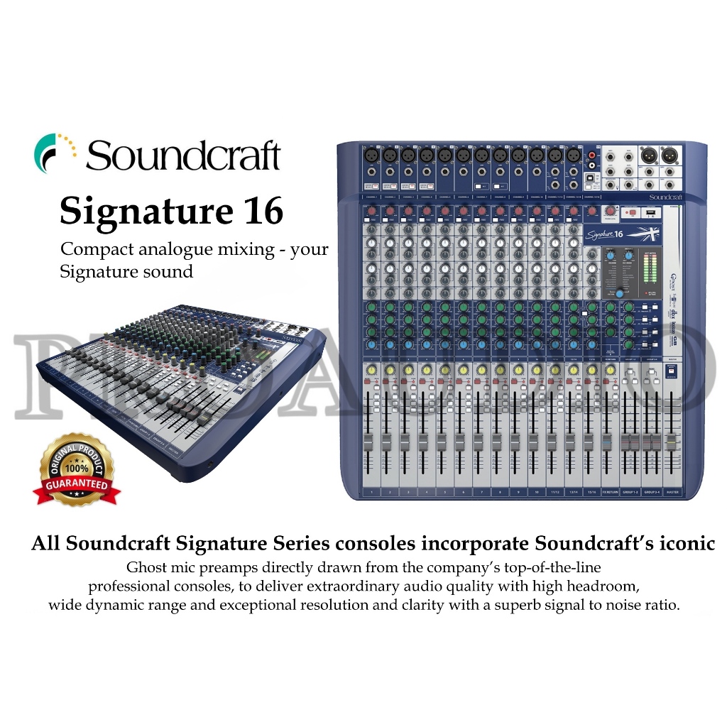 Jual MIXER AUDIO SOUNDCRAFT SIGNATURE 16 / SIGNATURE16 MIXER ORIGINAL ...