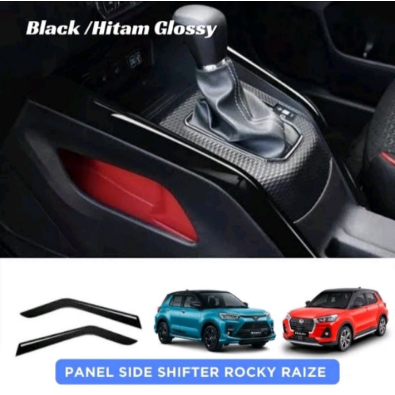 Jual (black glossy) panel side shifter kanan kiri Toyota rocky raize ...
