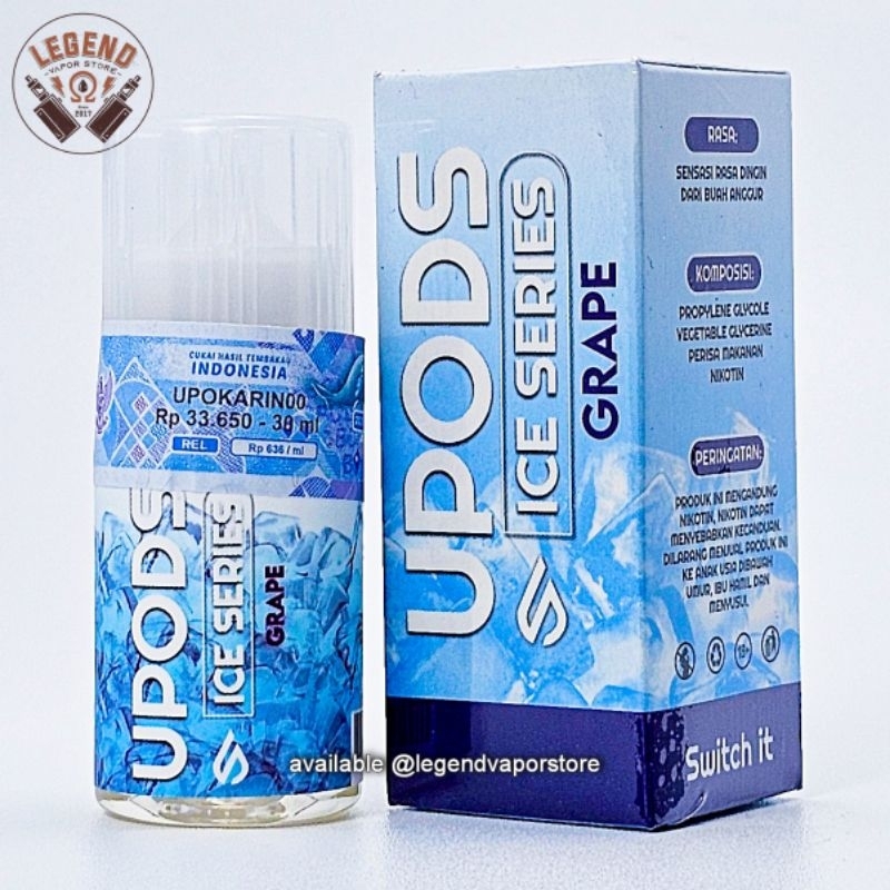 Jual SALT NIC - LIQUID UPODS Grape Ice 30ML 10MG AUTHENTIC | Shopee ...
