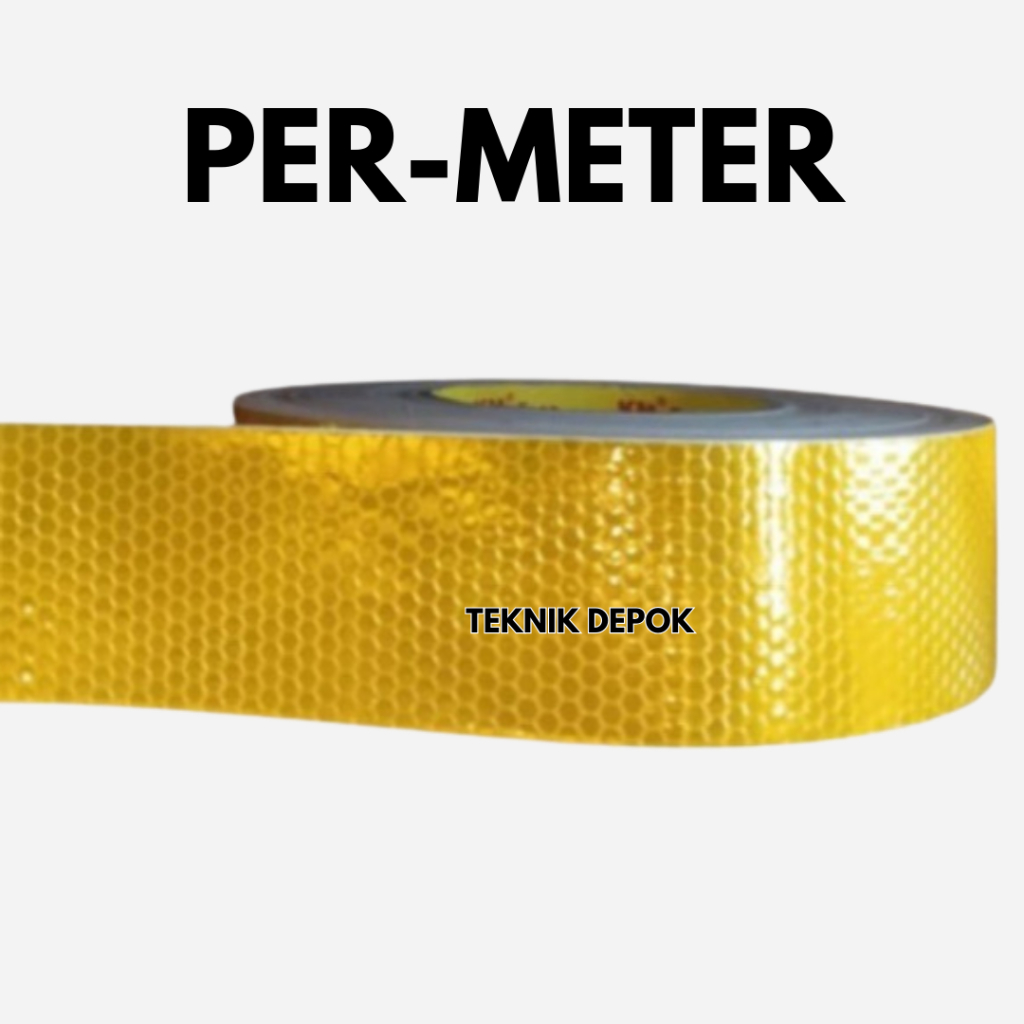 Jual Permeter Sticker Reflective Lebar 5 cm Kuning Lakban Scotlight ...