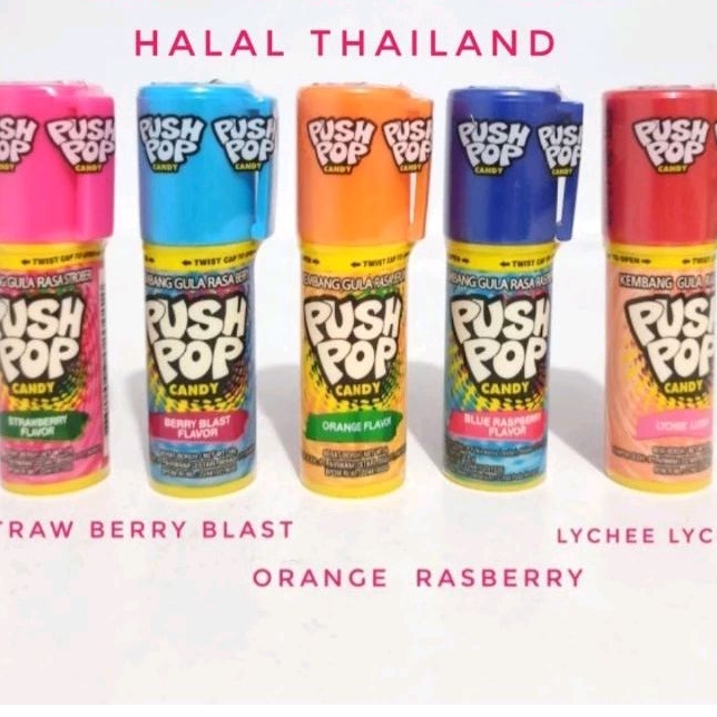 Jual Permen Push Pop / Permen Bentuk Lipstick / Push Pop Fruit Candy ...