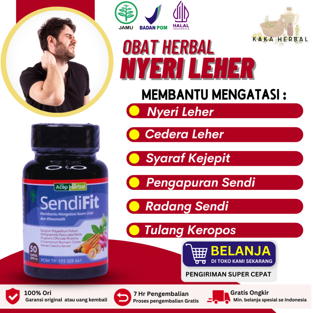 Jual Kaka Herbal - Obat Nyeri Leher, Otot Leher Ketarik, Cedera Leher ...