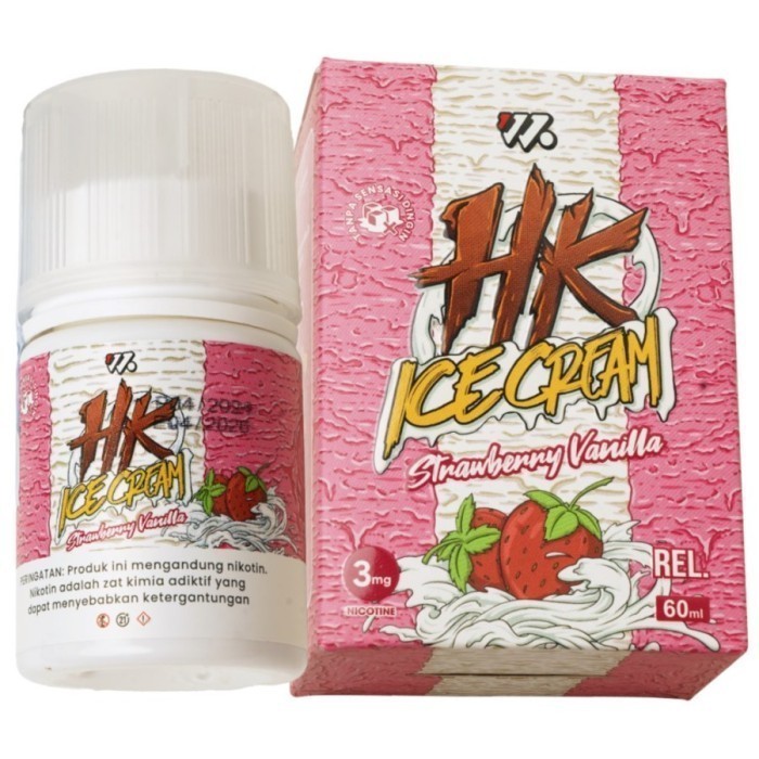 Jual HAPPI KRUNCH ICE CREAM SERIES 60ML STRAWBERRY VANILLA 3MG 6MG ...