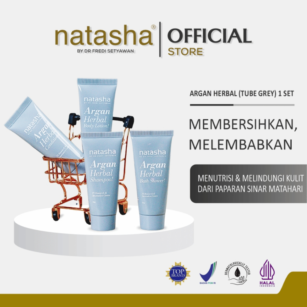 Jual Natasha Argan Herbal (Tube Gray) 1 Set | Shopee Indonesia