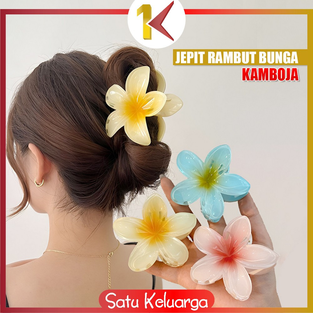 Jual SK-C1092 Jepit Rambut Bunga Kamboja Wanita Hair Clip / Jepitan ...