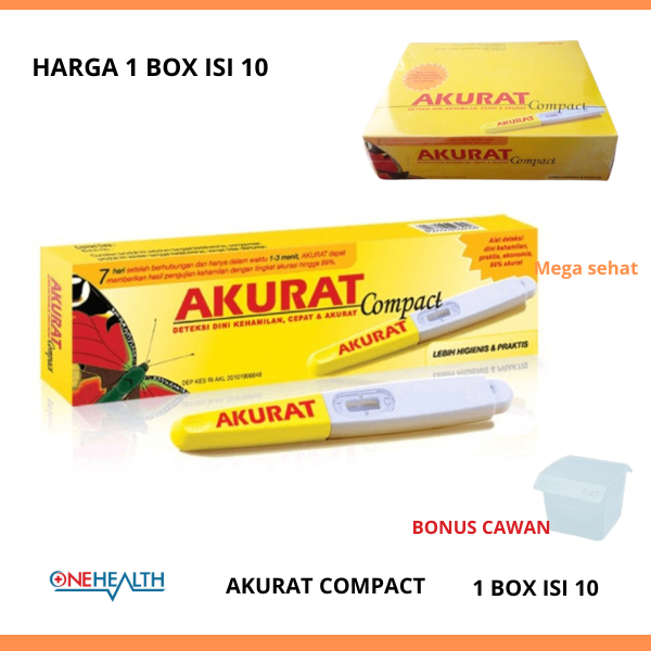Jual Tespek Akurat Compact Test Pack Kehamilan 1 Box isi 10 Pcs Alat ...