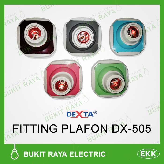 Jual Dexta Fitting Plafon Warna DX-505 DX505 Fitting Lampu Segi Empat ...