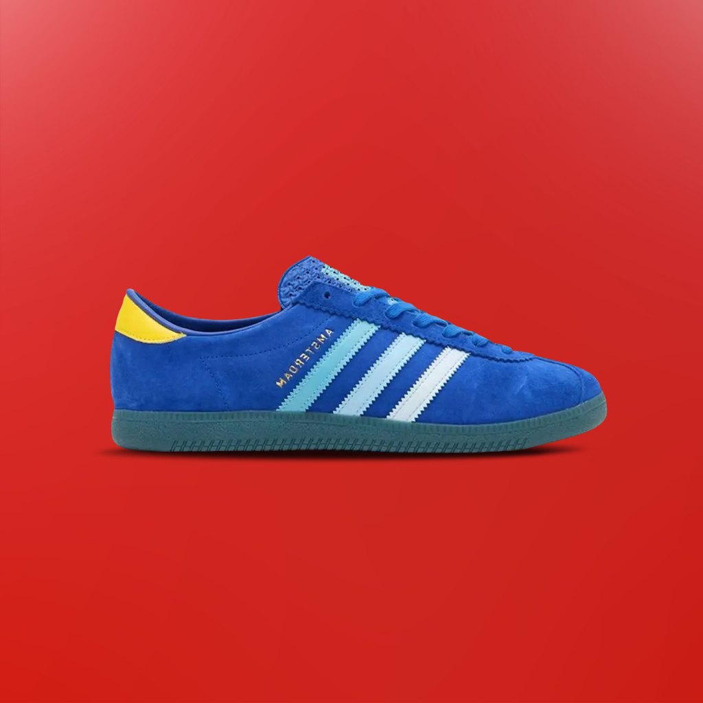 Jual Adidas Amsterdam City Series Blue Yellow 100% Original | Shopee ...