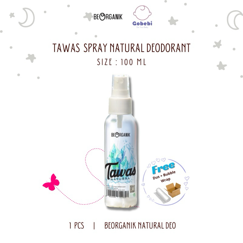 Jual Tawas Spray Beorganik Crystal & Natural Deodorant Spray 100 ml ...